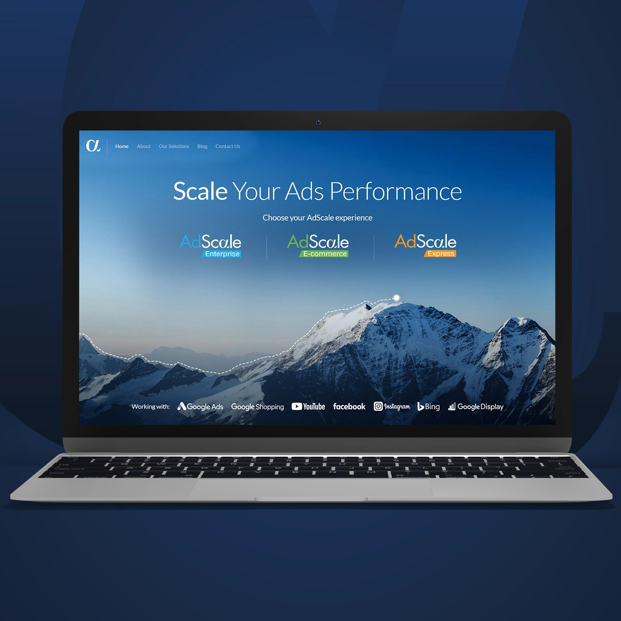 Website design for the AdScale platform | imark image