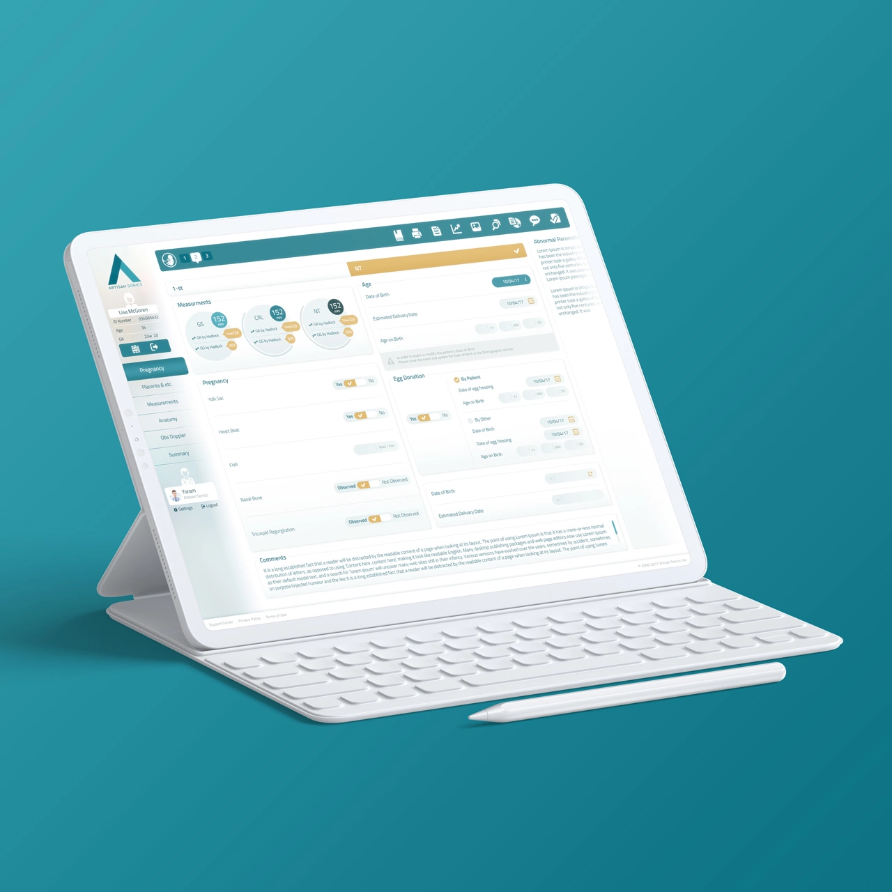 User interface design for the Artisan Sonics platform | imark image