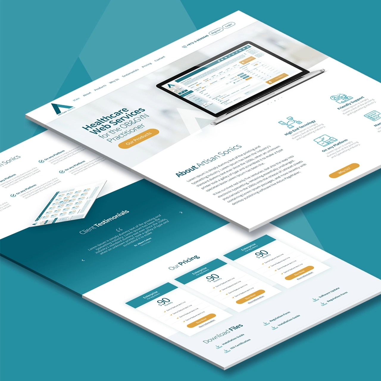 Artisan Sonics website design and construction | imark image