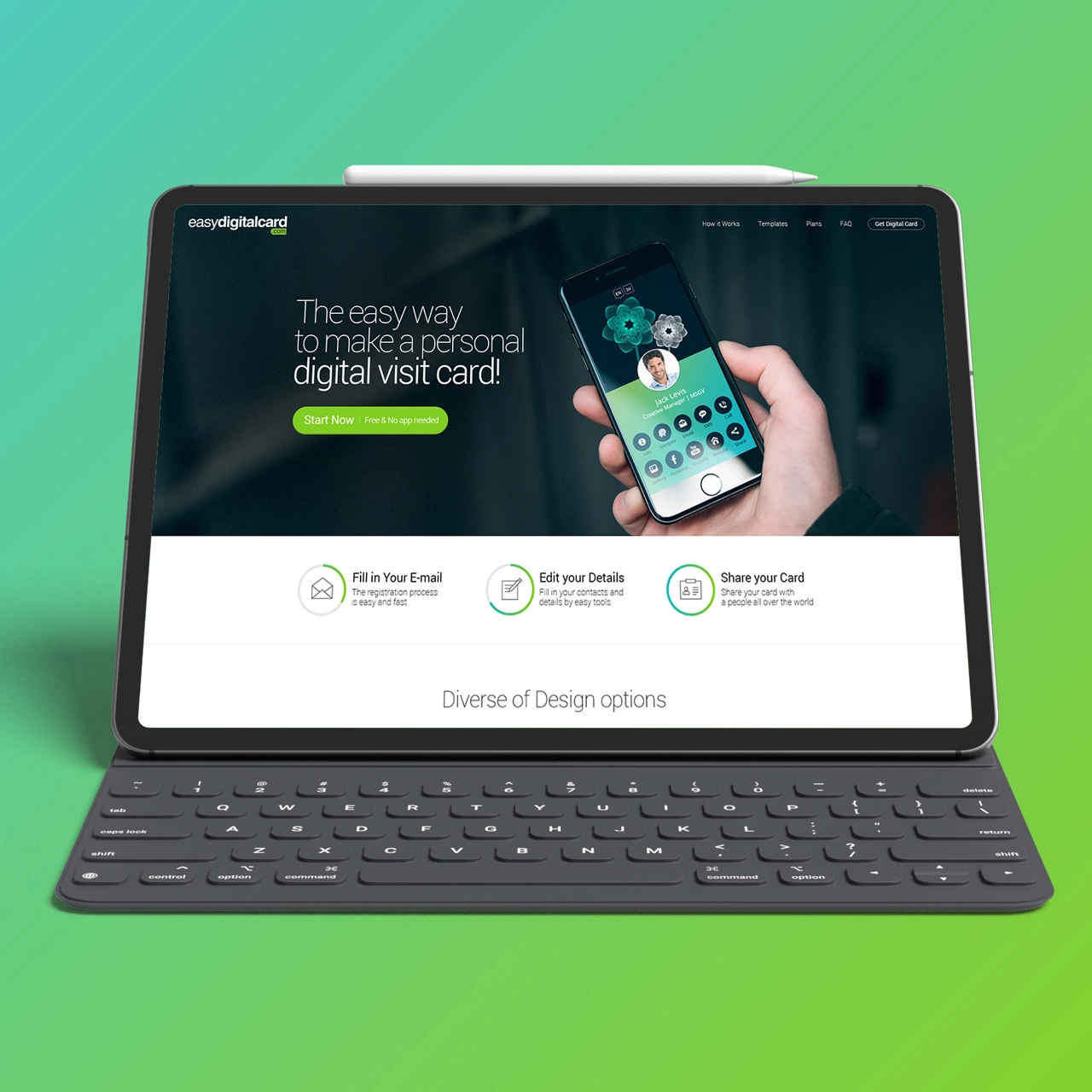 Easy Digital Card website design and construction | imark image